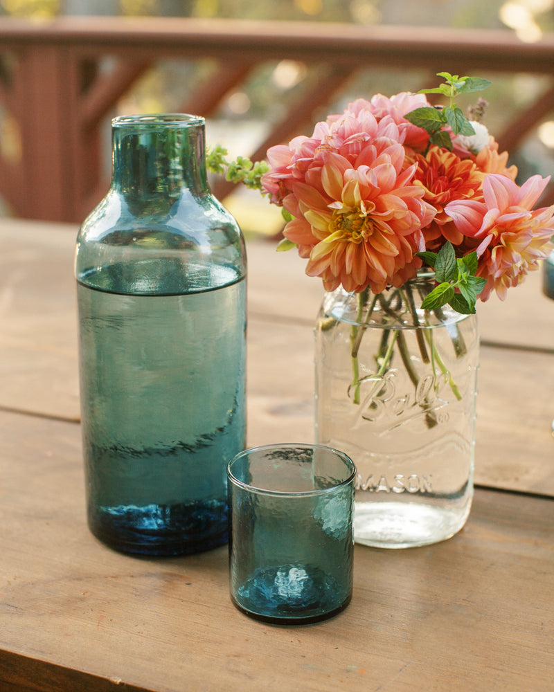 Handblown Hammered Glass Carafe Fair Trade Drinkware